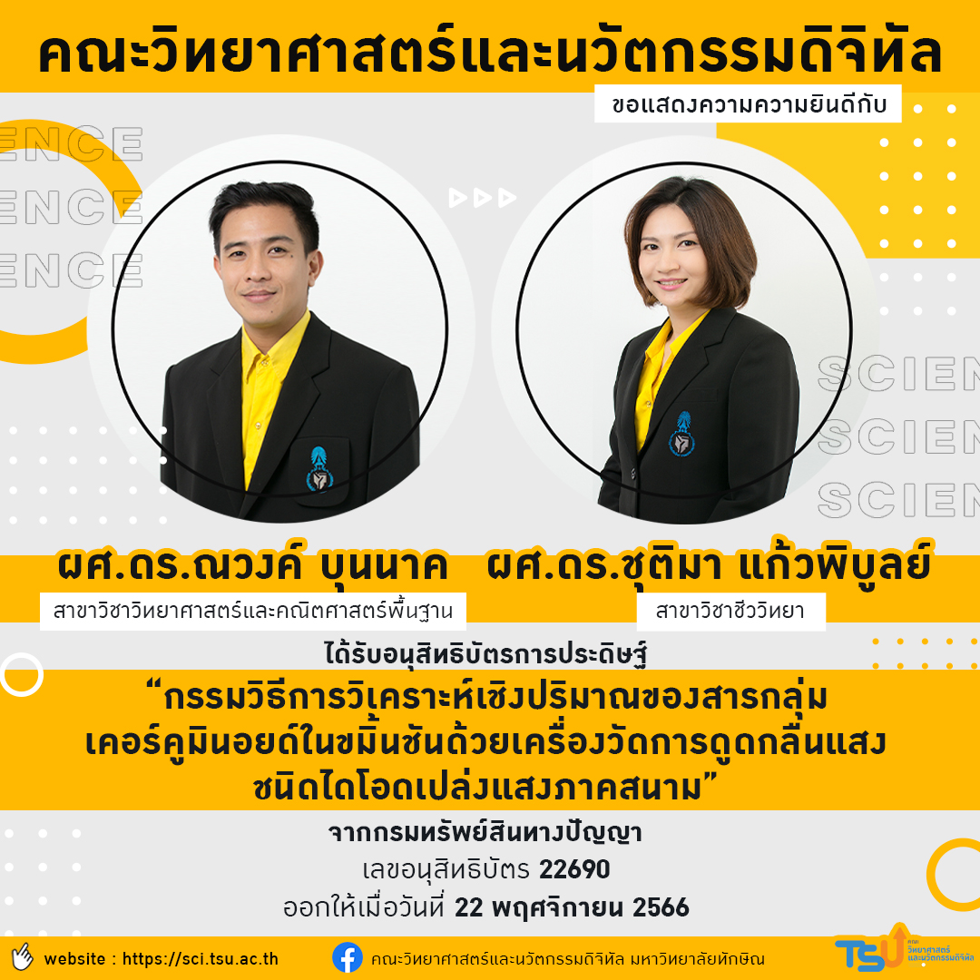 หน้าหลัก | คณะวิทยาศาสตร์และนวัตกรรมดิจิทัล มหาวิทยาลัยทักษิณ
